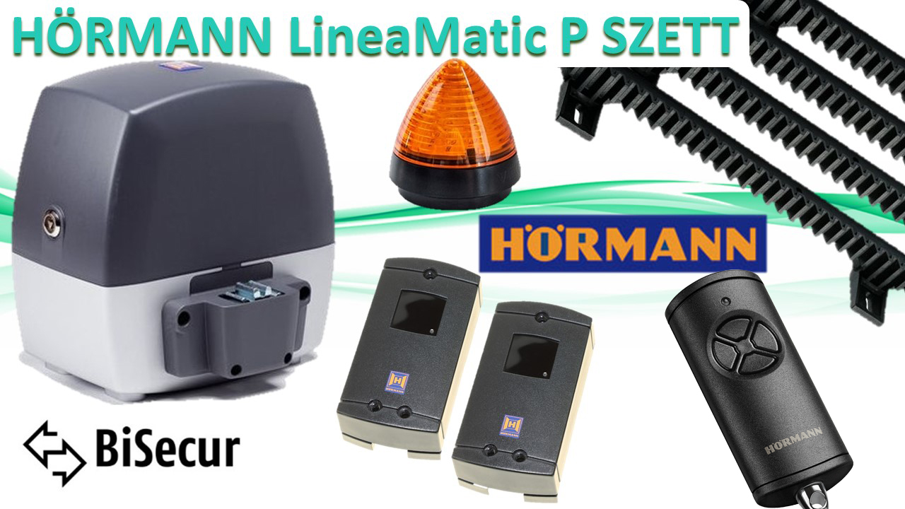 Akciós HÖRMANN Lineamatic P tolókapu, úszókapu kapunyitó csomag
